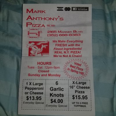 MARK ANTHONY PIZZA - Updated December 2025 - 28 Photos & 52 Reviews ...