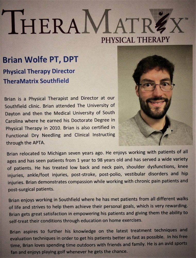 THERAMATRIX PHYSICAL THERAPY - Updated December 2025 - 24611 Greenfield ...