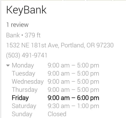 KEY BANK - Updated November 2024 - 1532 NE 181st Ave, Portland, Oregon ...