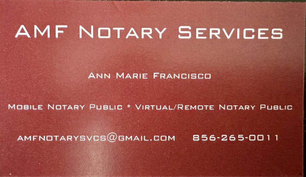AMF NOTARY SERVICES - Updated August 2025 - Request a Quote - Millville ...