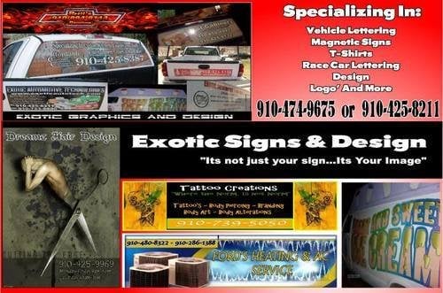 EXOTIC SIGN’S & DESIGN - 5454 Trade St, Hope Mills, North Carolina - Yelp