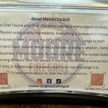 MOORE FIRE GRILL - TEMP. CLOSED - Updated December 2025 - 144 Photos ...