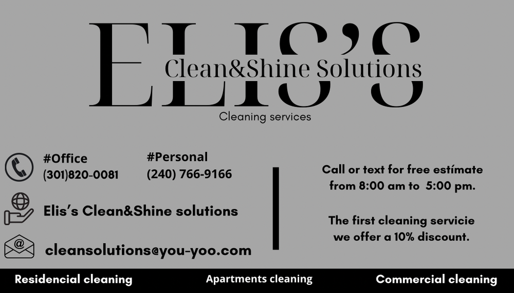 ELIS’S CLEAN & SHINE SOLUTIONS - Updated March 2025 - Washington ...