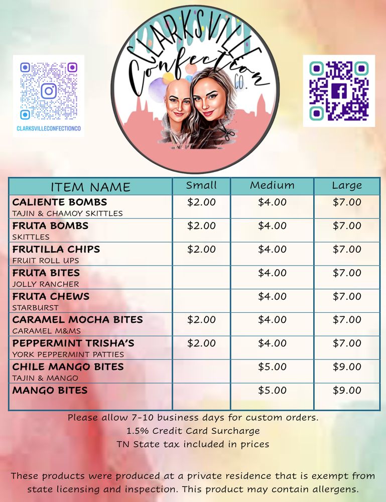 CLARKSVILLE CONFECTION COMPANY - Updated July 2025 - 1597 Hedgewood Rd ...