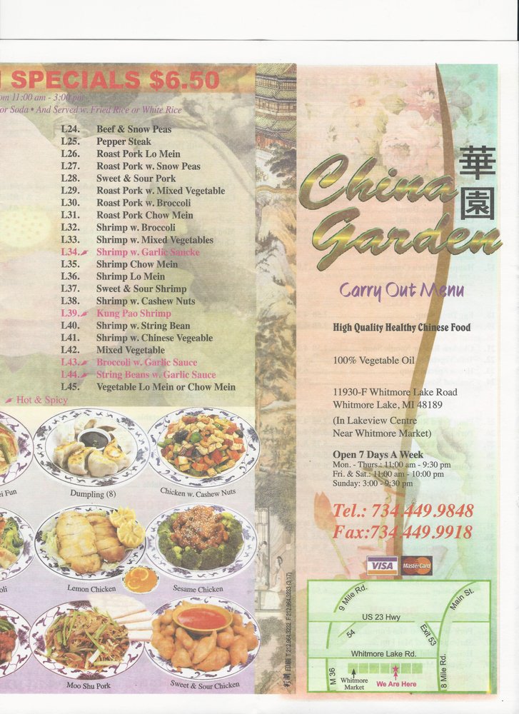 CHINA GARDEN - Updated April 2025 - 19 Reviews - 11930 Whitmore Lake Rd ...