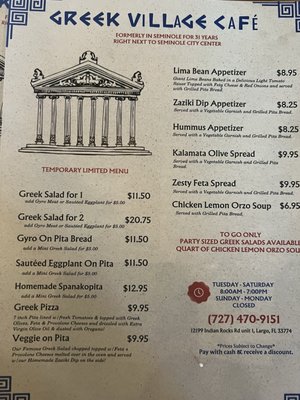 GREEK VILLAGE CAFE - Updated September 2025 - 12199 Indian Rocks Rd ...
