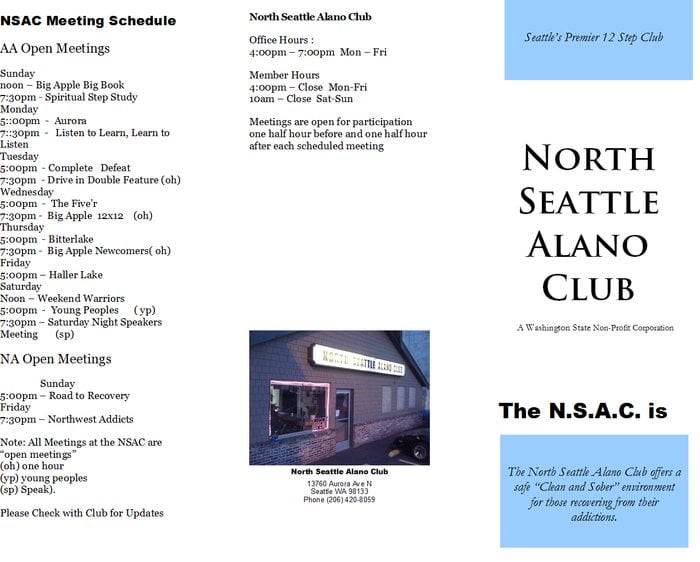 NORTH SEATTLE ALANO CLUB - Updated June 2024 - 13760 Aurora Ave N ...