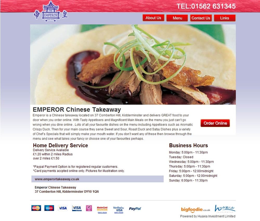 EMPEROR CHINESE TAKEAWAY - Updated July 2024 - 37 Comberton Hill ...