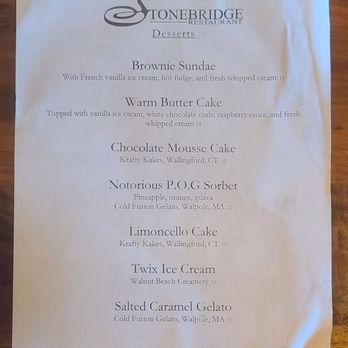 STONEBRIDGE RESTAURANT - Updated June 2024 - 300 Photos & 357 Reviews ...