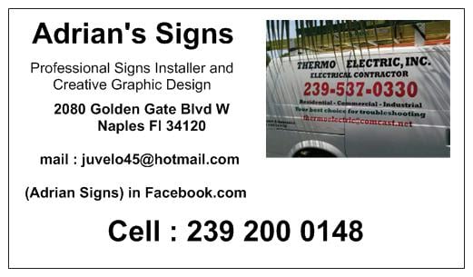 ADRIAN SIGNS - Updated April 2025 - 2080 Golden Gate Blvd W, Naples ...