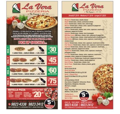 LA VERA PIZZERIA - Updated March 2024 - 10 Photos - 32 Canberra St, St ...