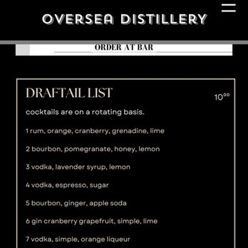 OVERSEA DISTILLERY AND BAR - Updated October 2025 - 109 Photos & 45 ...