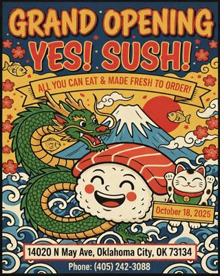 YES SUSHI - Updated October 2025 - 14020 N May Ave, Oklahoma City ...