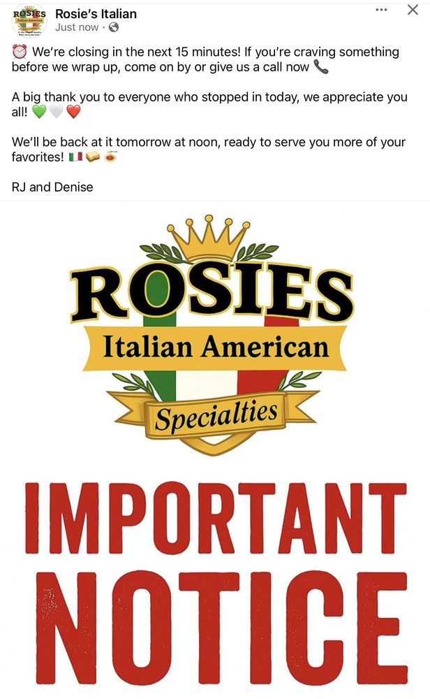 ROSIE’S ITALIAN - Updated August 2025 - 21 Pike St, Port Jervis, New ...