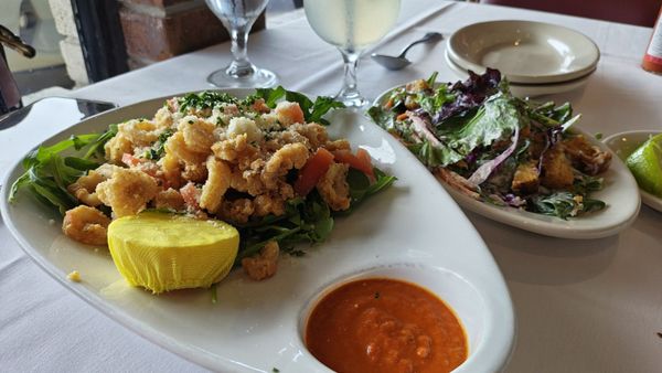 Photo of Gaido's - Galveston, TX, US. Calamari and Salad