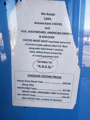 STATE OF ARIZONA EMISSIONS INSPECTION STATION - Updated October 2025 ...
