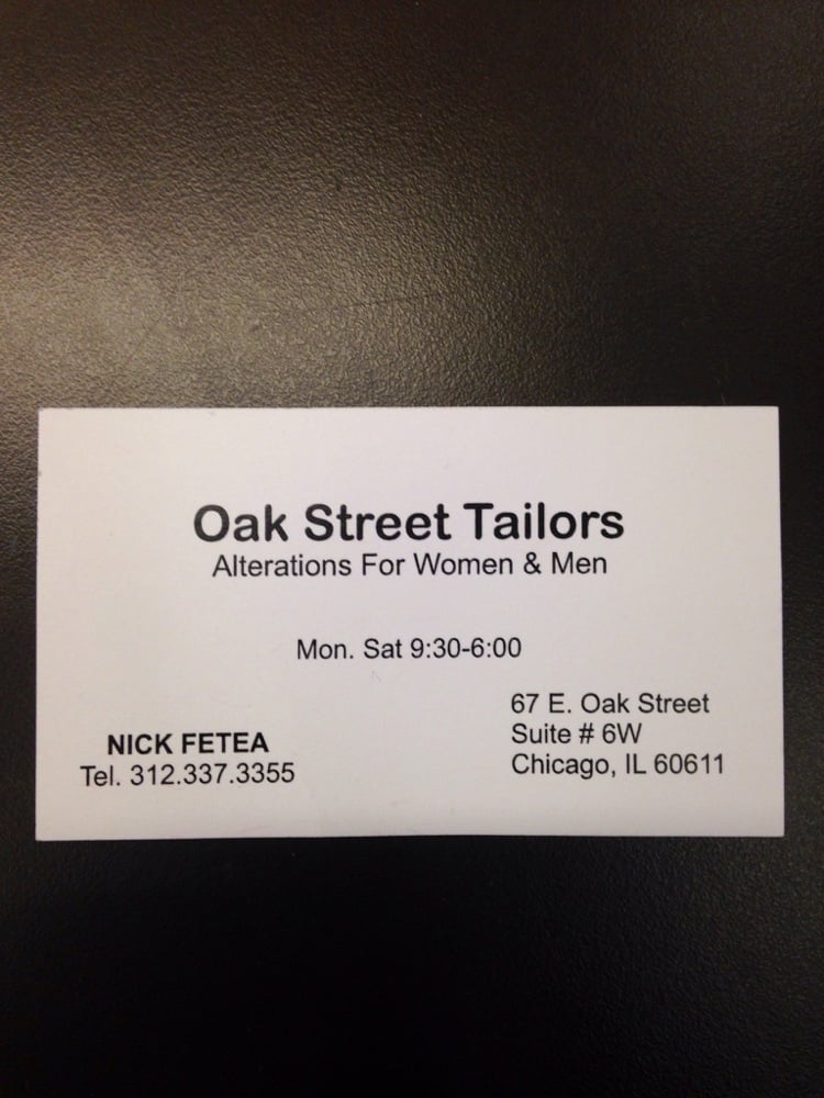 OAK STREET TAILORS - Updated December 2025 - 25 Reviews - 67 E Oak St ...
