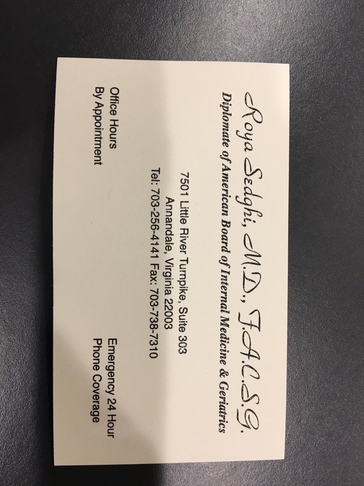 SEDGHI ROYA MD - Updated October 2025 - 7501 Little River Tpke ...