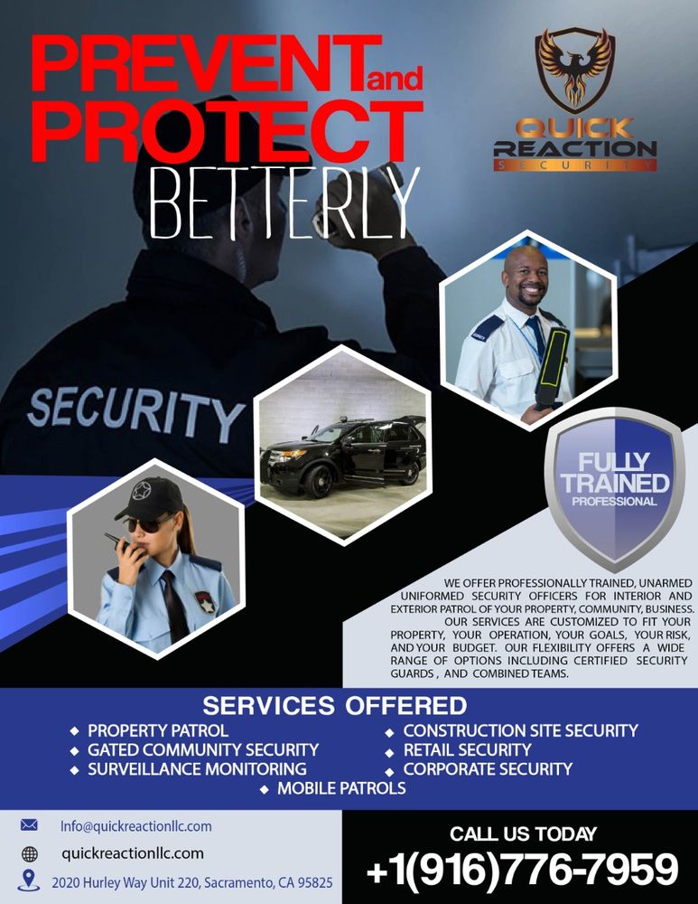 QUICK REACTION SECURITY | 2020 Hurley Way, Sacramento, California ...