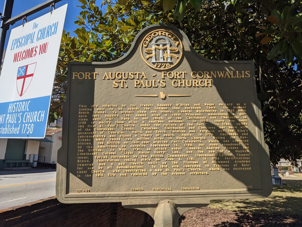 FORT AUGUSTA HISTORICAL MARKER - Updated October 2024 - 605 Reynolds St ...