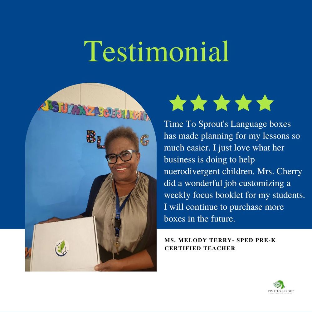 TIME TO SPROUT SPEECH AND LANGUAGE SERVICES - Updated August 2024 - Atlanta, Georgia - Speech ...