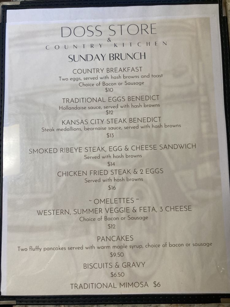 DOSS STORE & COUNTRY KITCHEN - 14394 N Ranch Rd 783, Doss, Texas ...