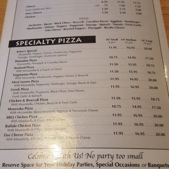 ASTRO’S PIZZA & RESTAURANT - Updated October 2025 - 31 Photos & 36 ...