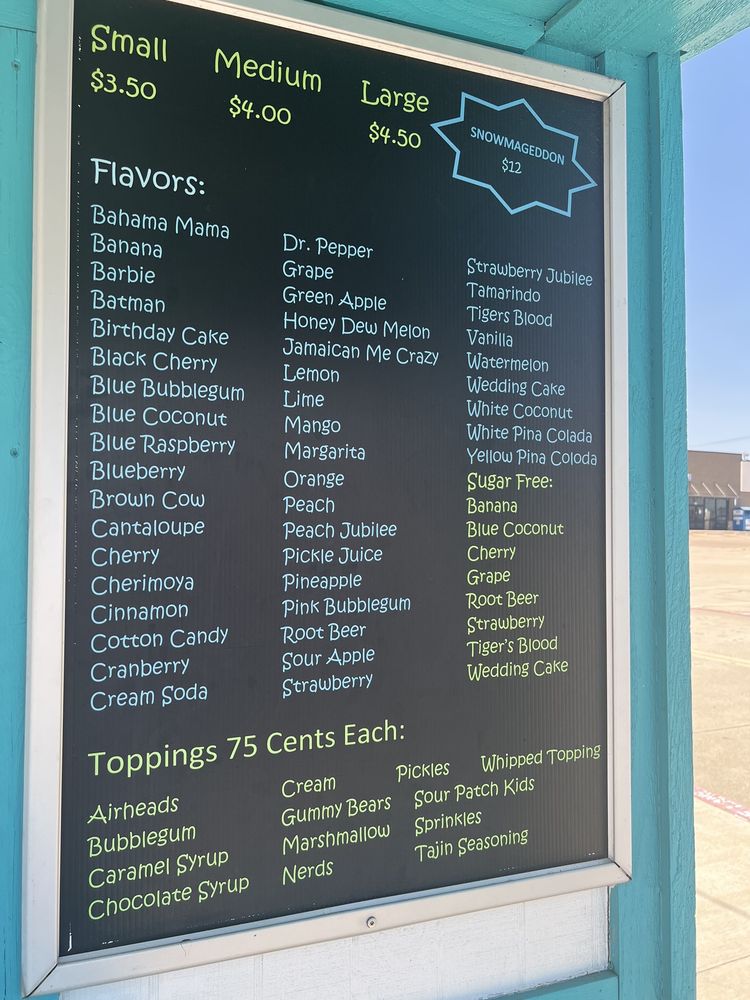 MAIN STREET SNOWBALLS - Keller, Texas - Shaved Ice - Yelp