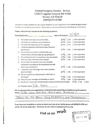 UNITED SURGERY CENTER-IRVINE - Updated December 2025 - 14 Photos & 45 ...