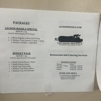 LECHON MANILA - 129 Photos & 143 Reviews - 32104 Alvarado Blvd, Union ...