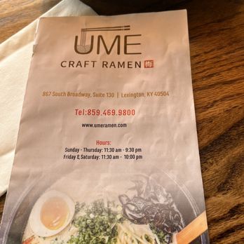 UME CRAFT RAMEN - Updated October 2025 - 48 Photos & 58 Reviews - 867 S ...