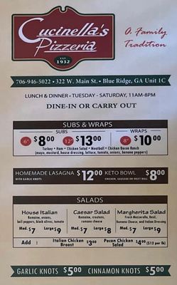 CUCINELLA’S PIZZERIA - 17 Photos & 62 Reviews - 322 W Main St, Blue ...