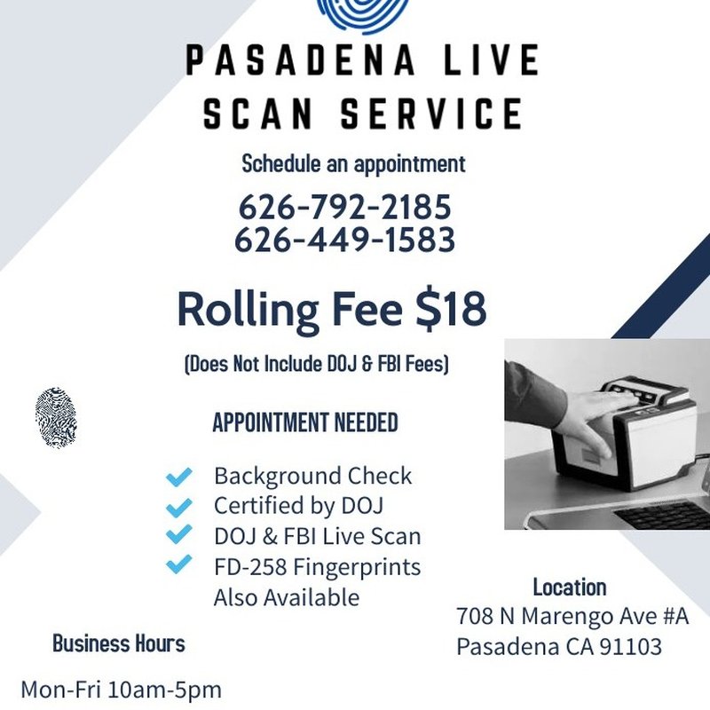 PASADENA LIVE SCAN SERVICE - Updated December 2025 - 42 Photos & 130 ...