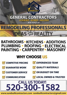 SUREBUILT CONTRACTORS - Updated April 2026 - 50 Photos - Tucson ...